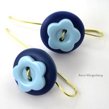 Flower Power Button Earrings (Tutorial) – Jewelry Making Journal