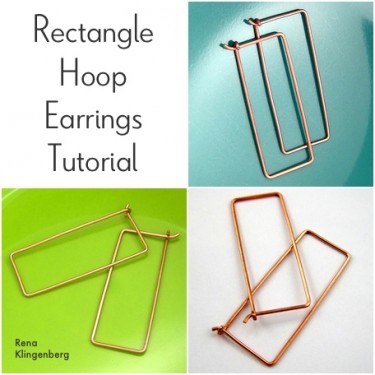 Rectangle Hoop Earrings (Tutorial) – Jewelry Making Journal