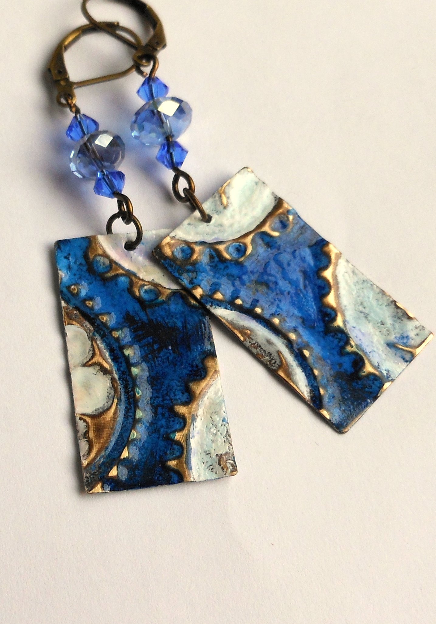 Ocean View “Vintaj” Altered Metal Earrings – Jewelry Making Journal