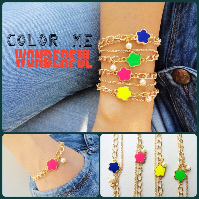 Last of Summer Neon Flower Charm Bracelets – Jewelry Making Journal