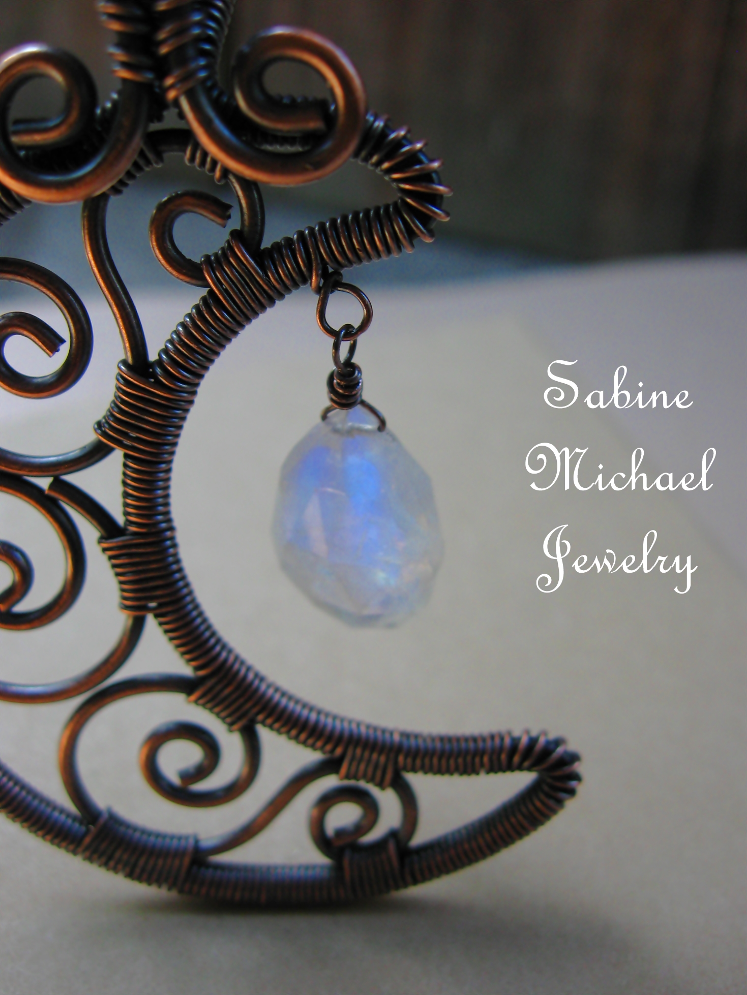 Wire Wrapped Filigree Crescent Moon – Jewelry Making Journal