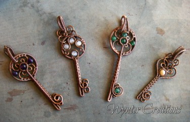 Romantic Victorian Inspired Wire Wrapped Keys – Jewelry Making Journal