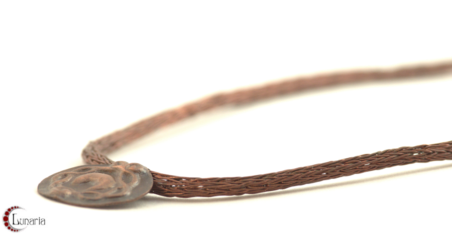 Copper Viking Knit with Chasing & Repousse Pendant – Jewelry Making Journal