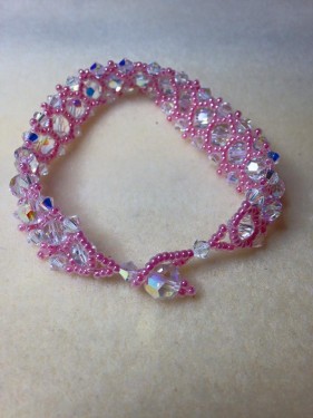 My Pretty New Pink Crystal Bracelet – Jewelry Making Journal