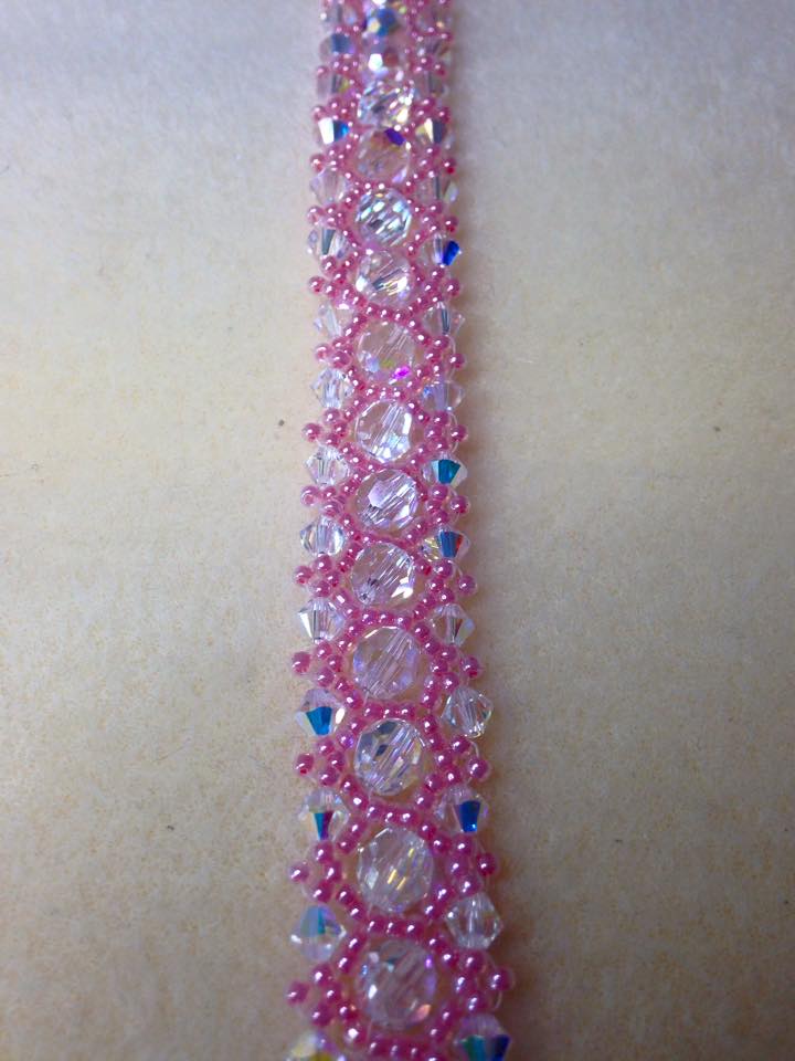 My Pretty New Pink Crystal Bracelet – Jewelry Making Journal