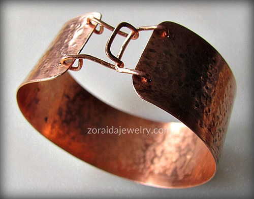 Men’s Wide Rustic Copper Cuff – Jewelry Making Journal
