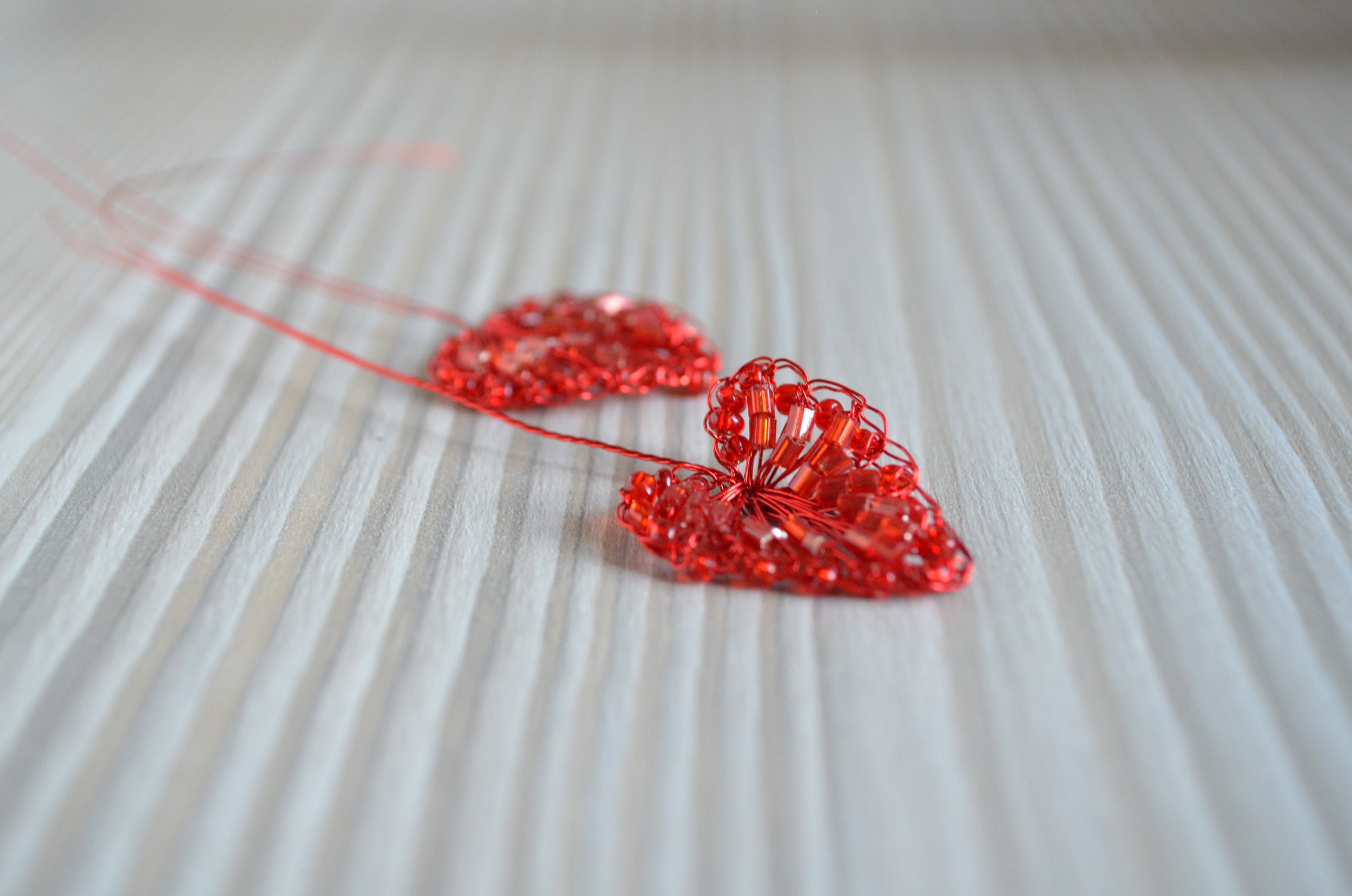Free Form Crochet Wired! Red and Silver Wire Combined – Jewelry Making ...
