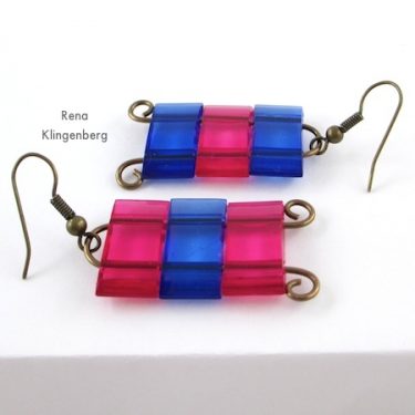 Earrings with Two-Hole Beads (Tutorial) – Jewelry Making Journal