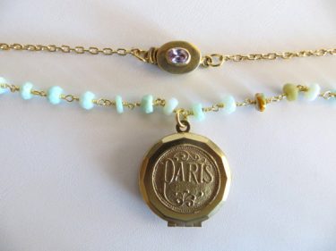 Peruvian Opal Necklace With Vintage Paris Locket – Jewelry Making Journal