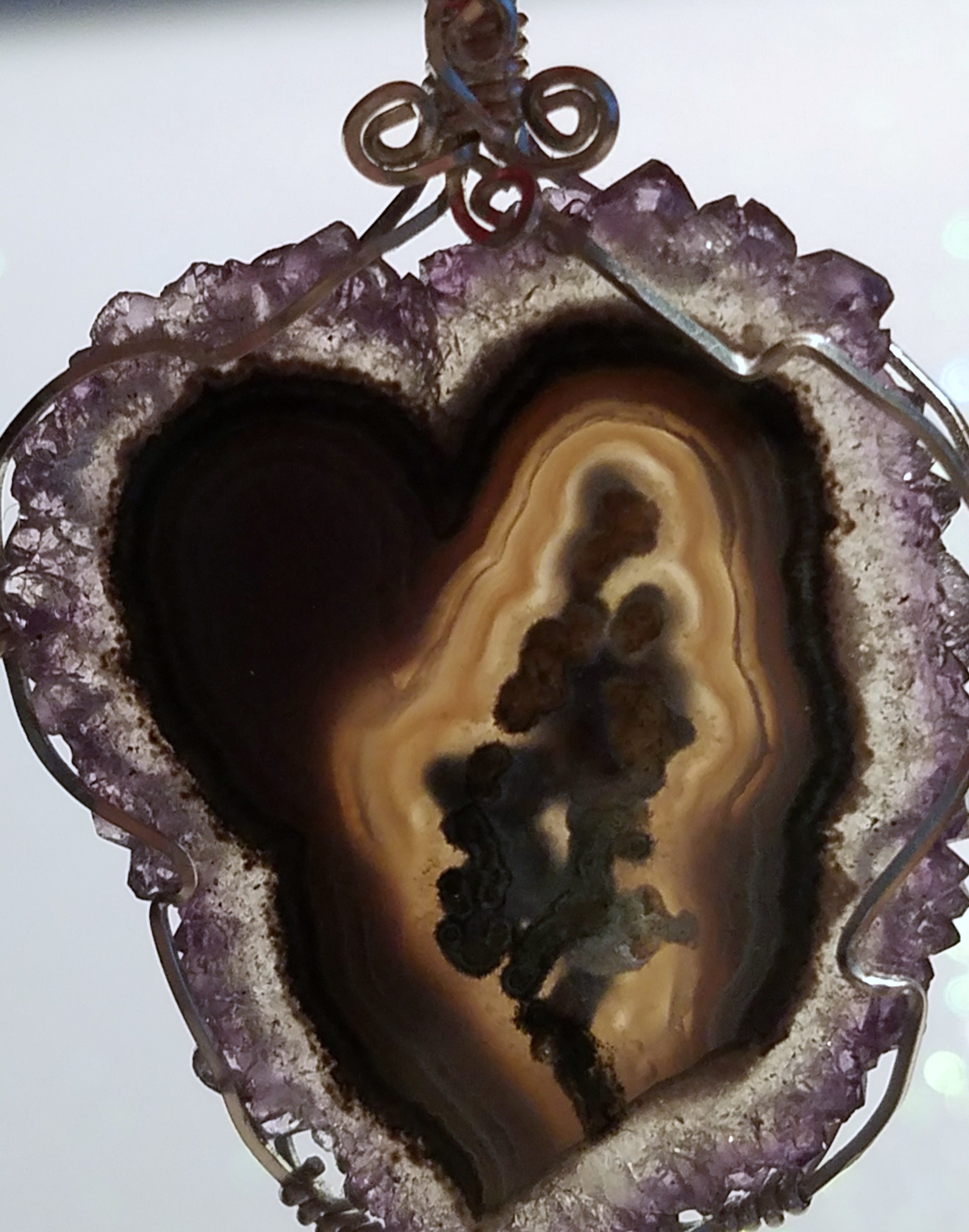 Wire Wrapped Amethyst Stalactite Sterling Silver Pendant – Jewelry ...