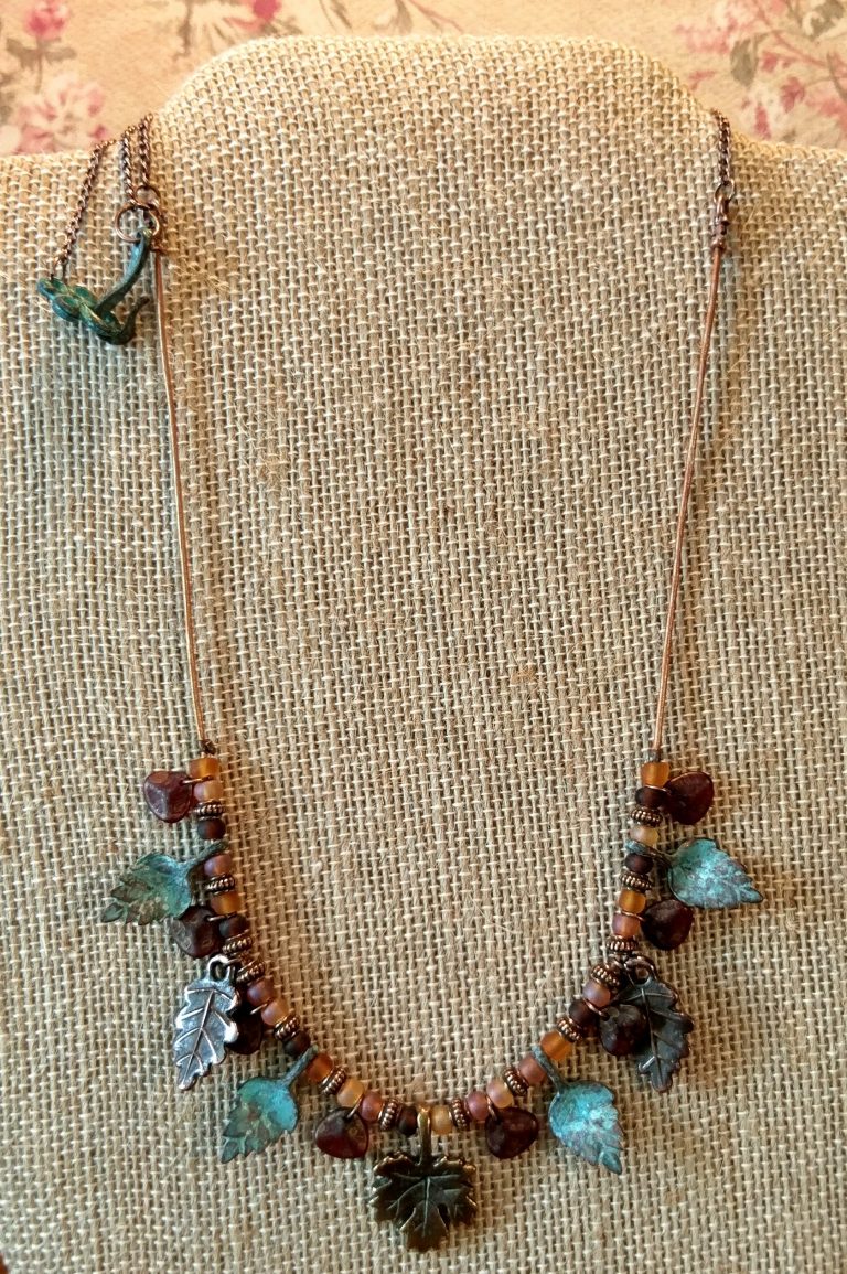 Leaves of Autumn Necklace and Earrings – Jewelry Making Journal