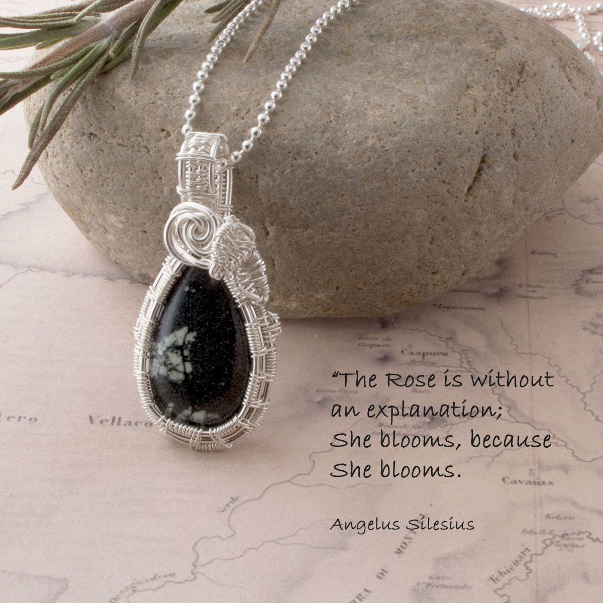 Chinese Writing Stone in Sterling Silver – Jewelry Making Journal