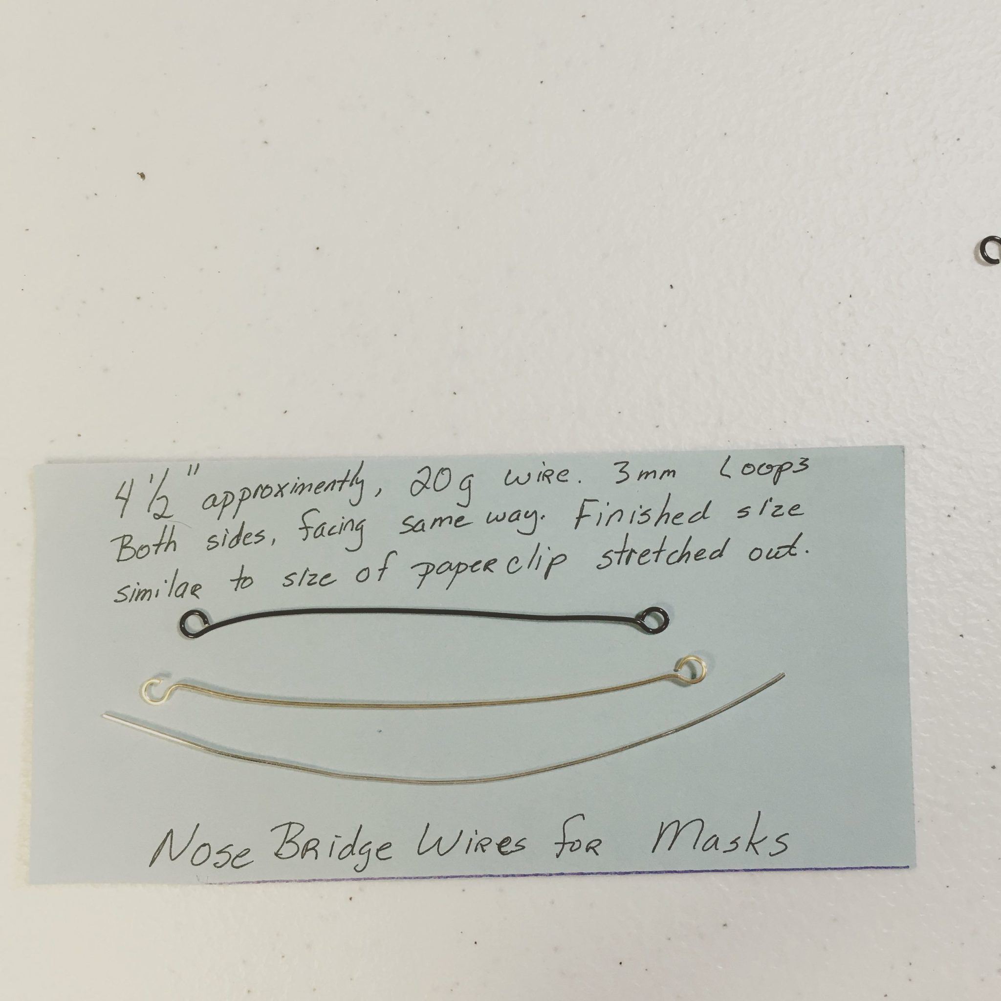 Nose Bridge Wire for DIY Face Masks – Jewelry Making Journal